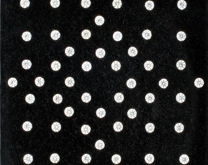 1.50mm Sapphire Gemstone Melee Parcel, 50pcs = 1.00twt, White Clear ...