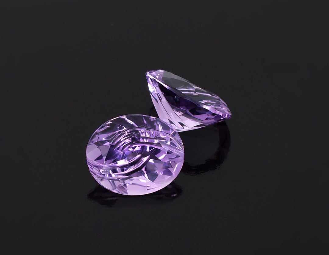 20.00twt Fantasy Cut Amethyst Gemstone Pair USA Seller - Etsy