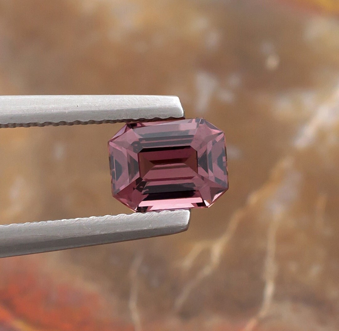 1.37ct Spinel Gemstone From Burma, Reddish Purple Color Hue, Emerald ...
