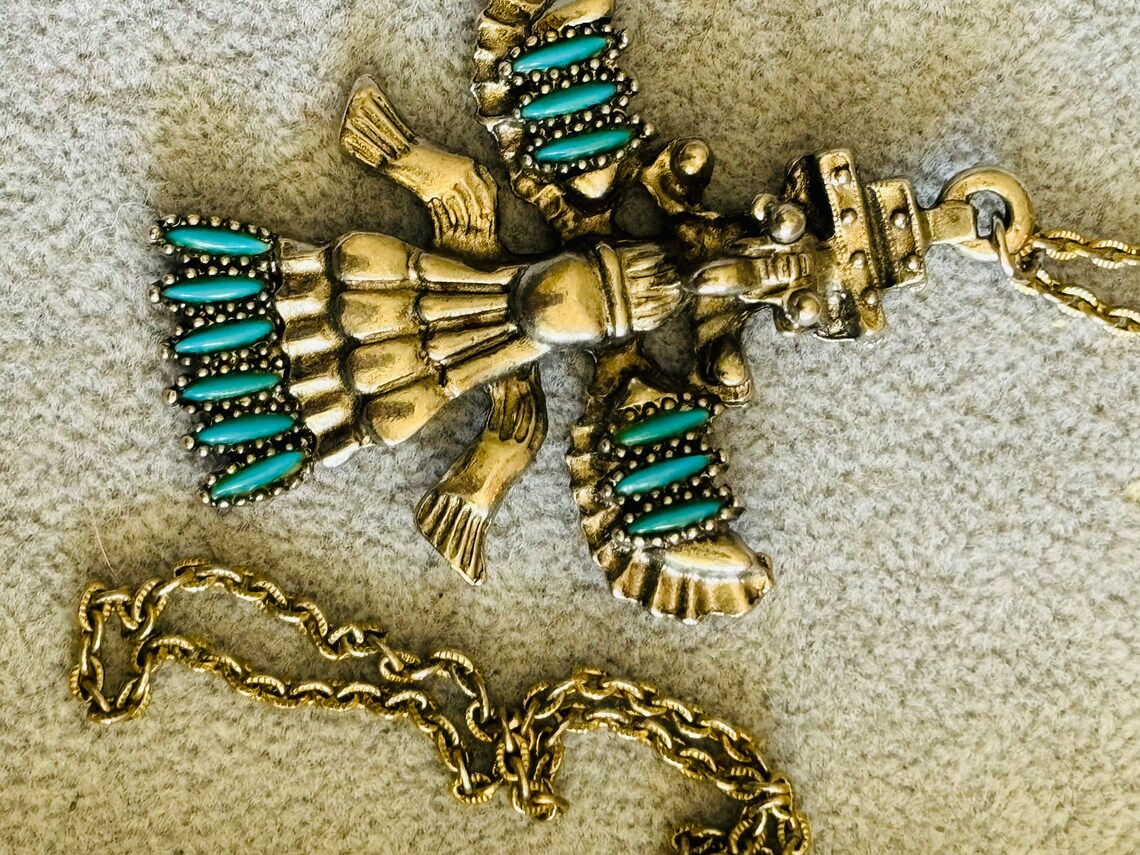Vintage Turquoise Nightwing Navajo Talisman Native American ...