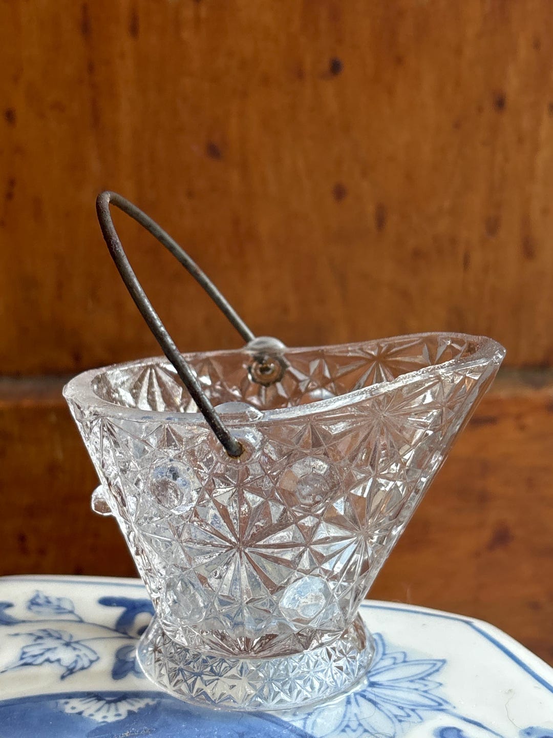 Vintage Avon Glass Basket Pitcher With Wire Handle - Etsy
