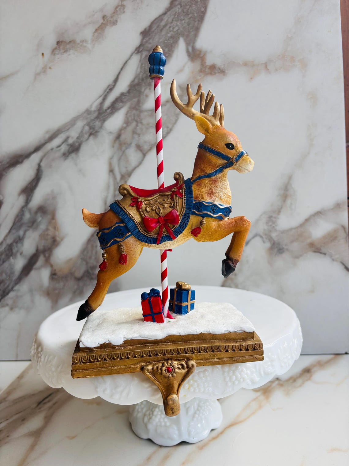 Holiday Reindeer Stocking Holder Hanging Hook - Etsy