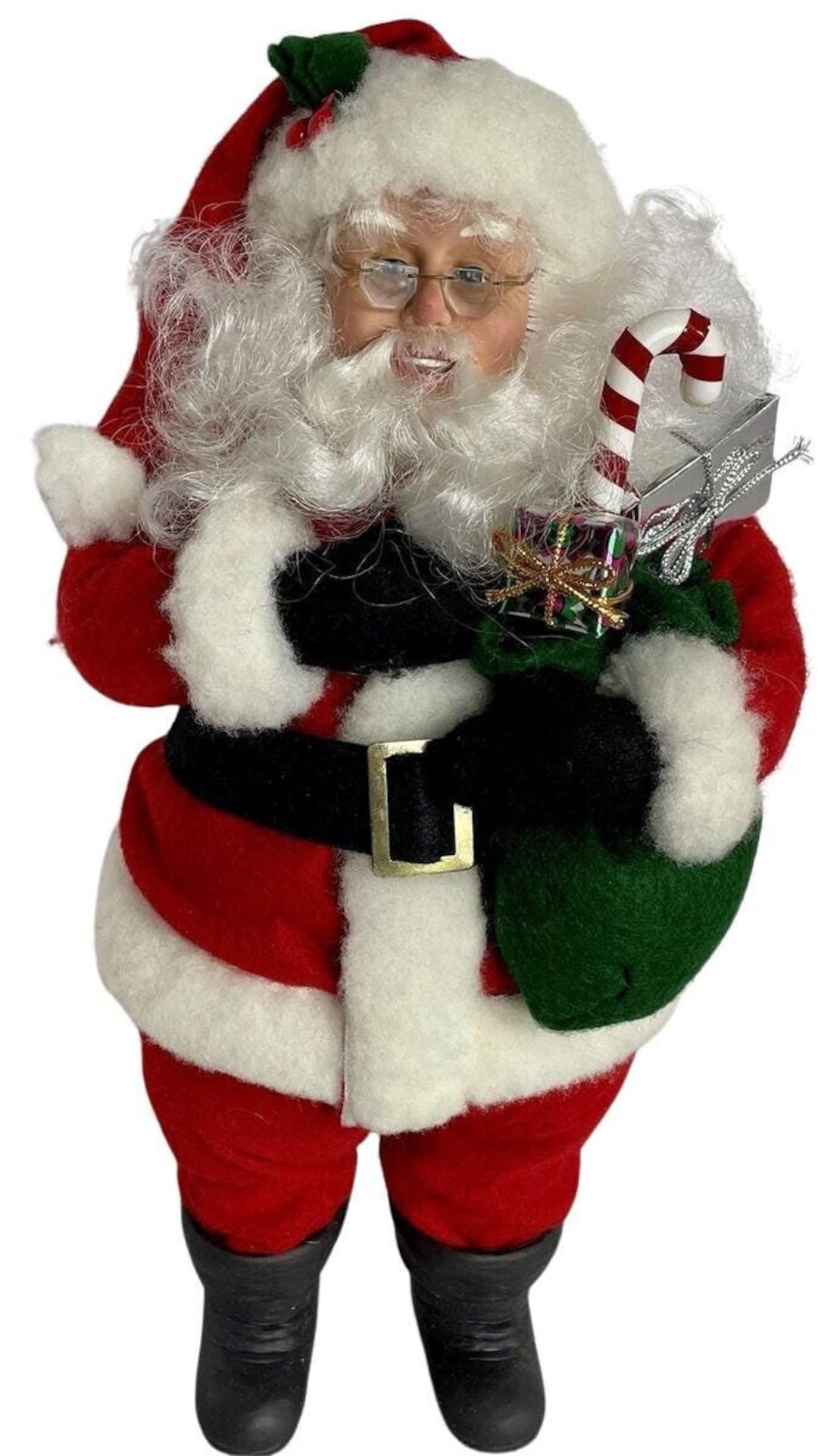 Vintage 16” Stuffed Santa Claus Christmas Toy With Posable Arms and ...