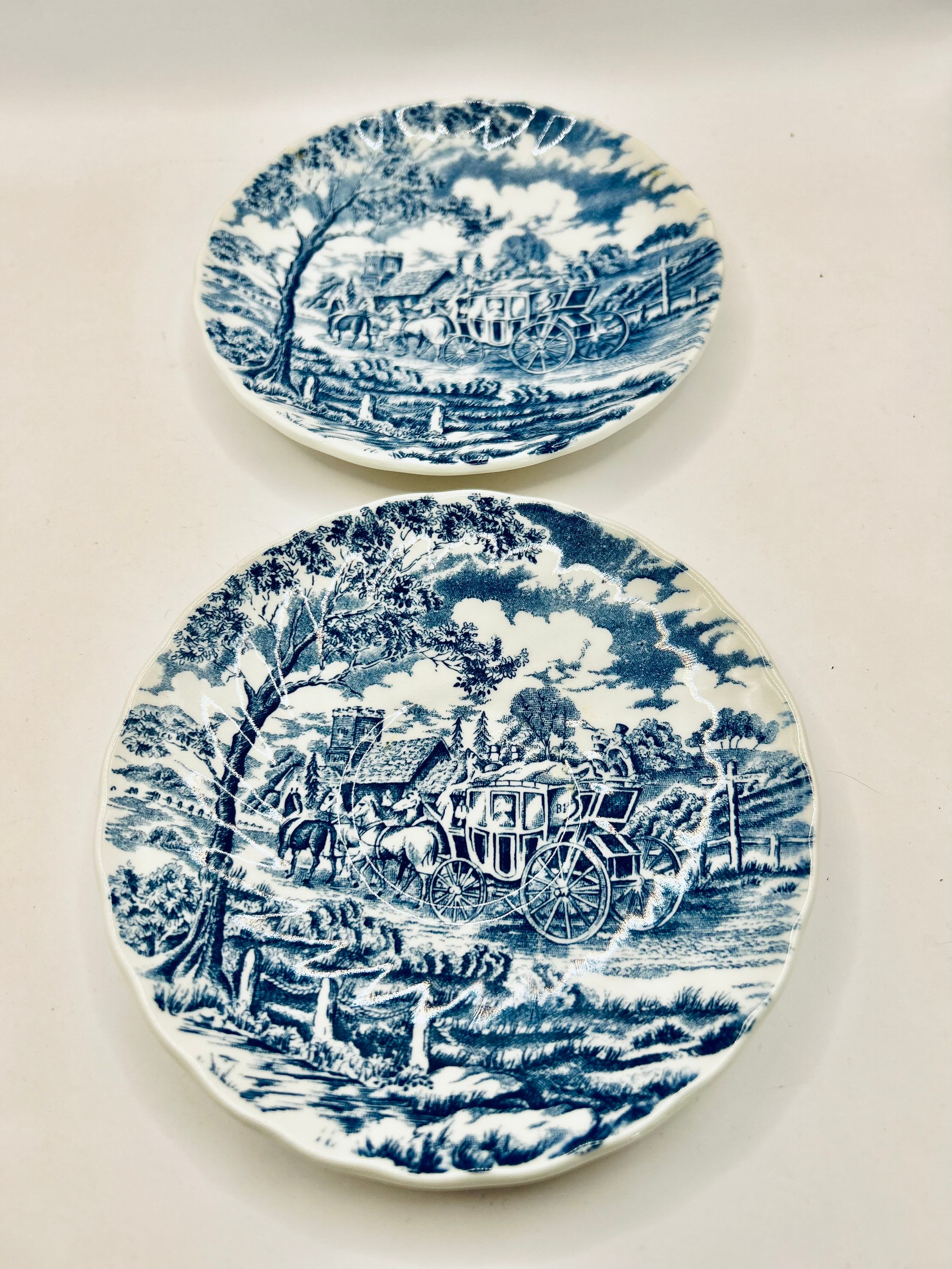 Vintage Set of 2 English Plates Wessex, Vintage Plates From England ...