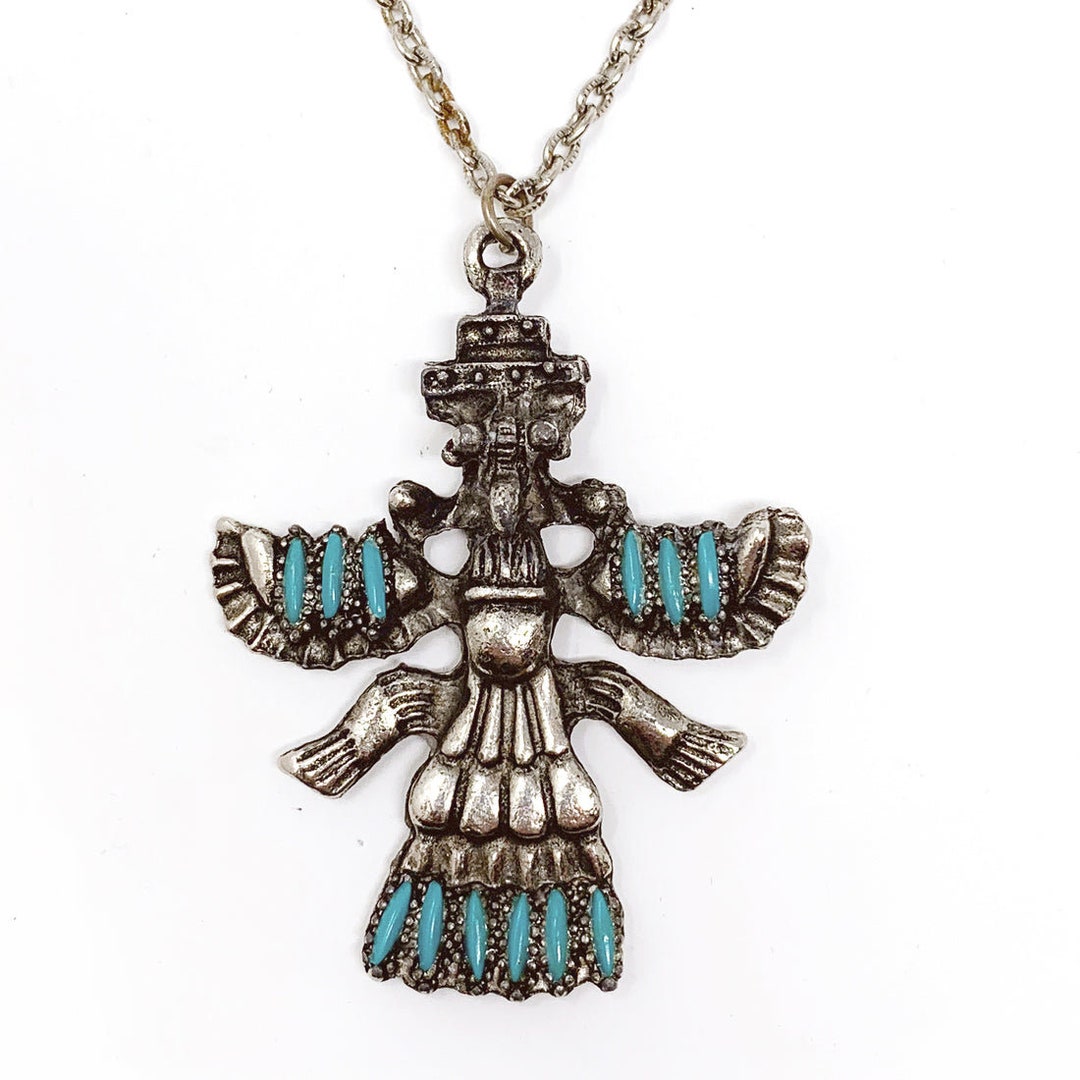 Vintage Turquoise Nightwing Navajo Talisman Native American ...
