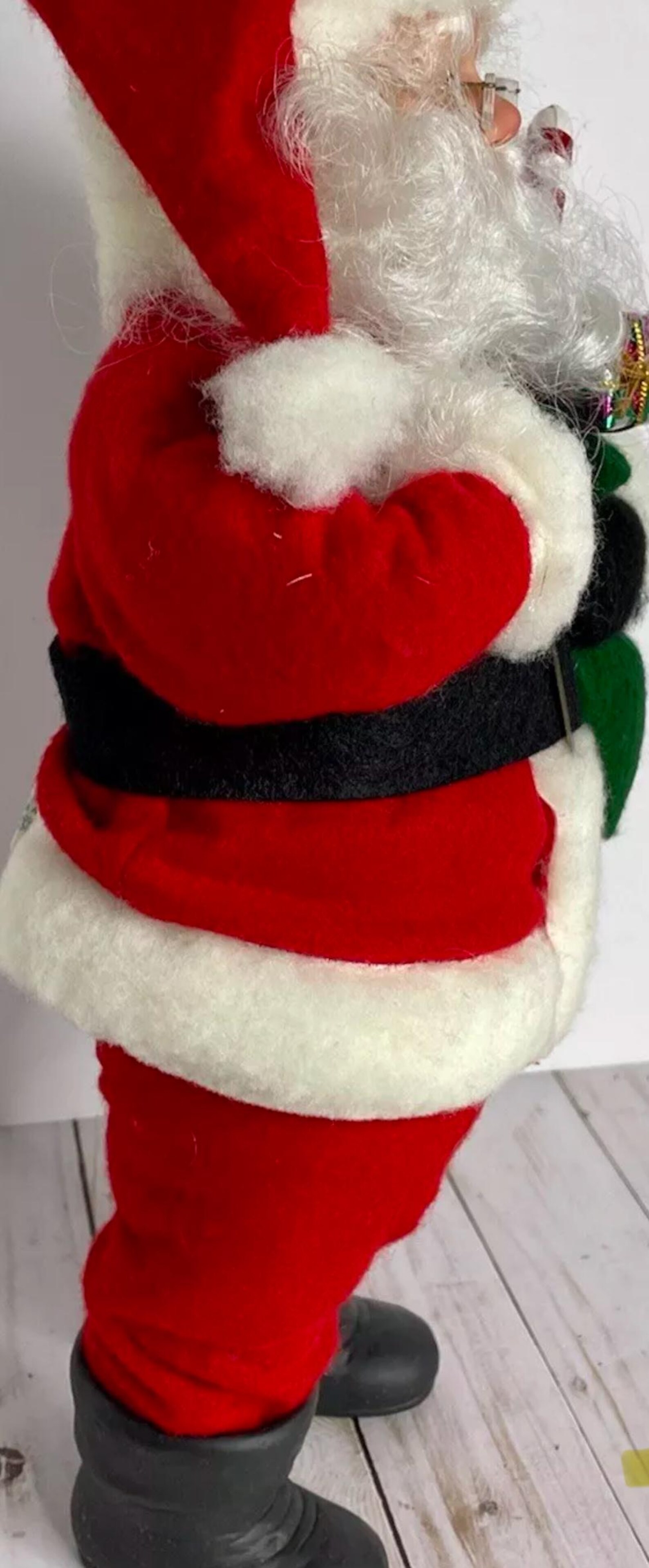 Vintage 16” Stuffed Santa Claus Christmas Toy With Posable Arms and ...