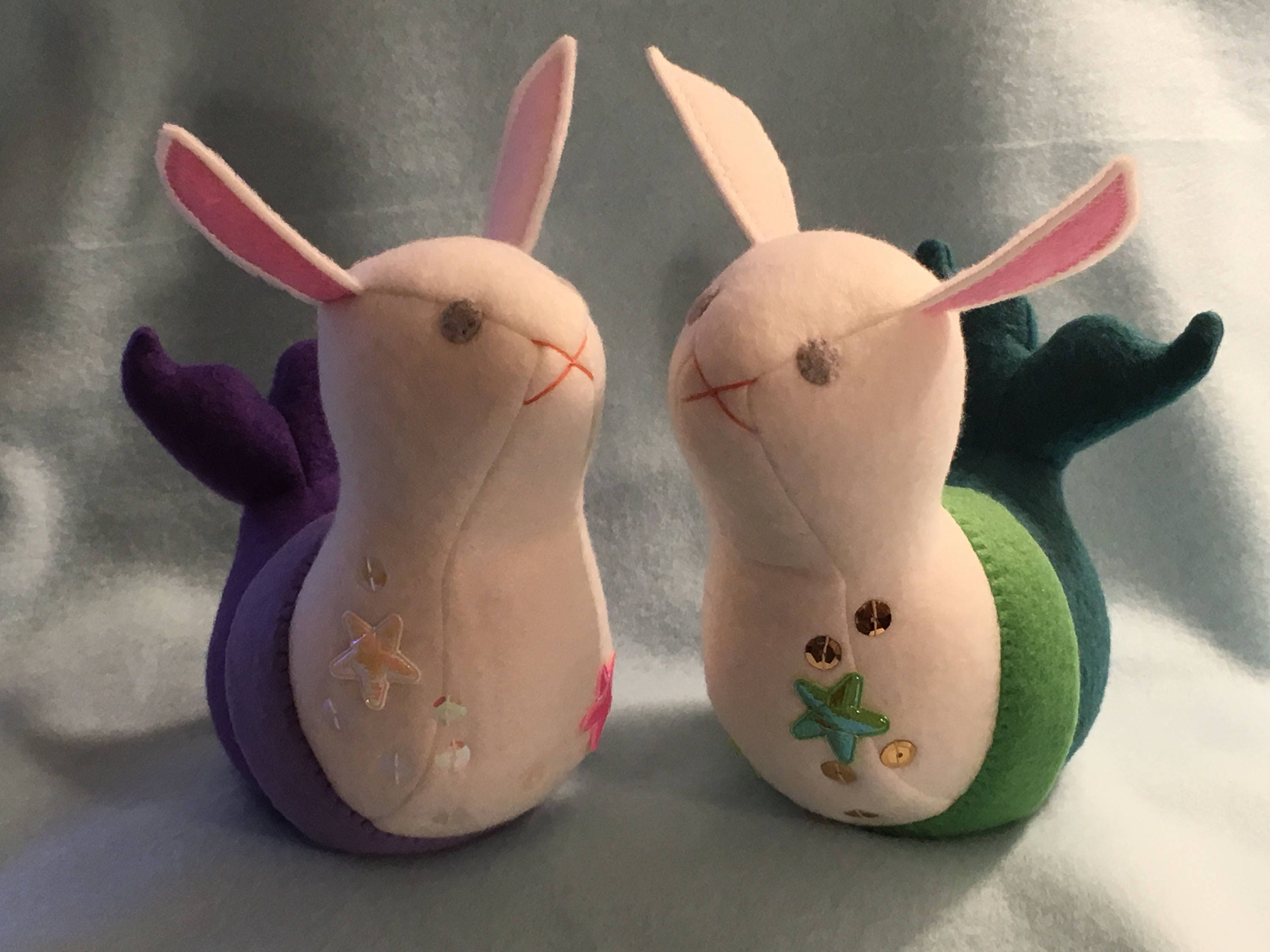 Mermaid Bunny Bean - Custom Made - Etsy
