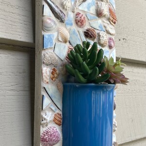 Beach Shell Stone Wall Planters Coffee Cup Art Indoor Outdoor Garden ...