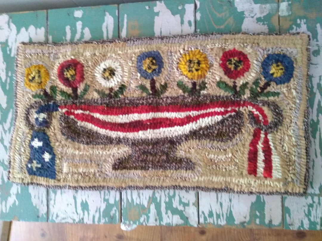 Hand Hooked Wool Rug - Etsy