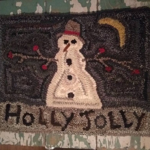 Primitive Rug Hooking Kit Hooked Garden Bunny Linen Wool - Etsy