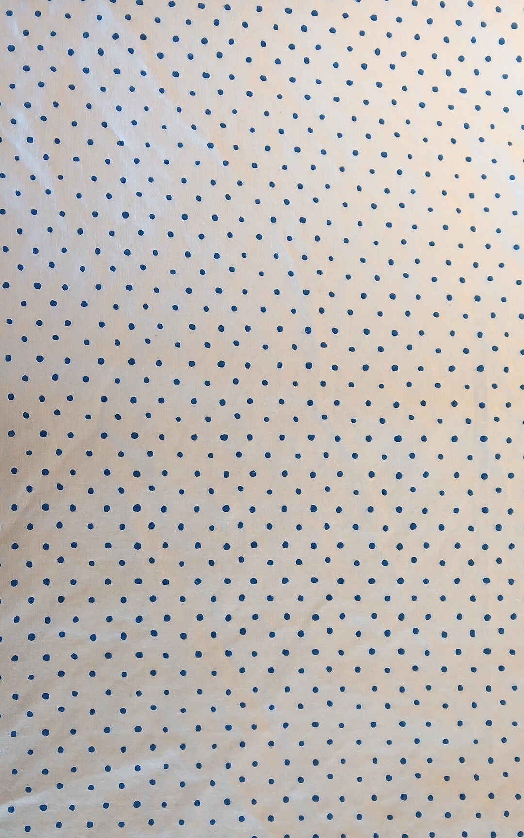 White Cotton Duck Fabric, Blue Dot Print, Duralee (2.25 Yds X 56") - Etsy