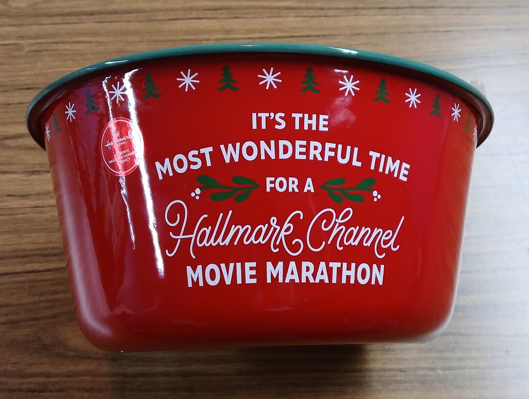 Hallmark Channel Popcorn Bowl, Authentic Hallmark Product, Red Enamel ...