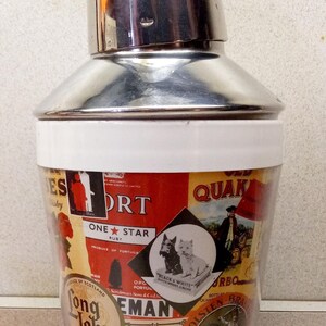 Vintage Retro Cocktail Shaker, Vintage Liquor Label Design - Etsy