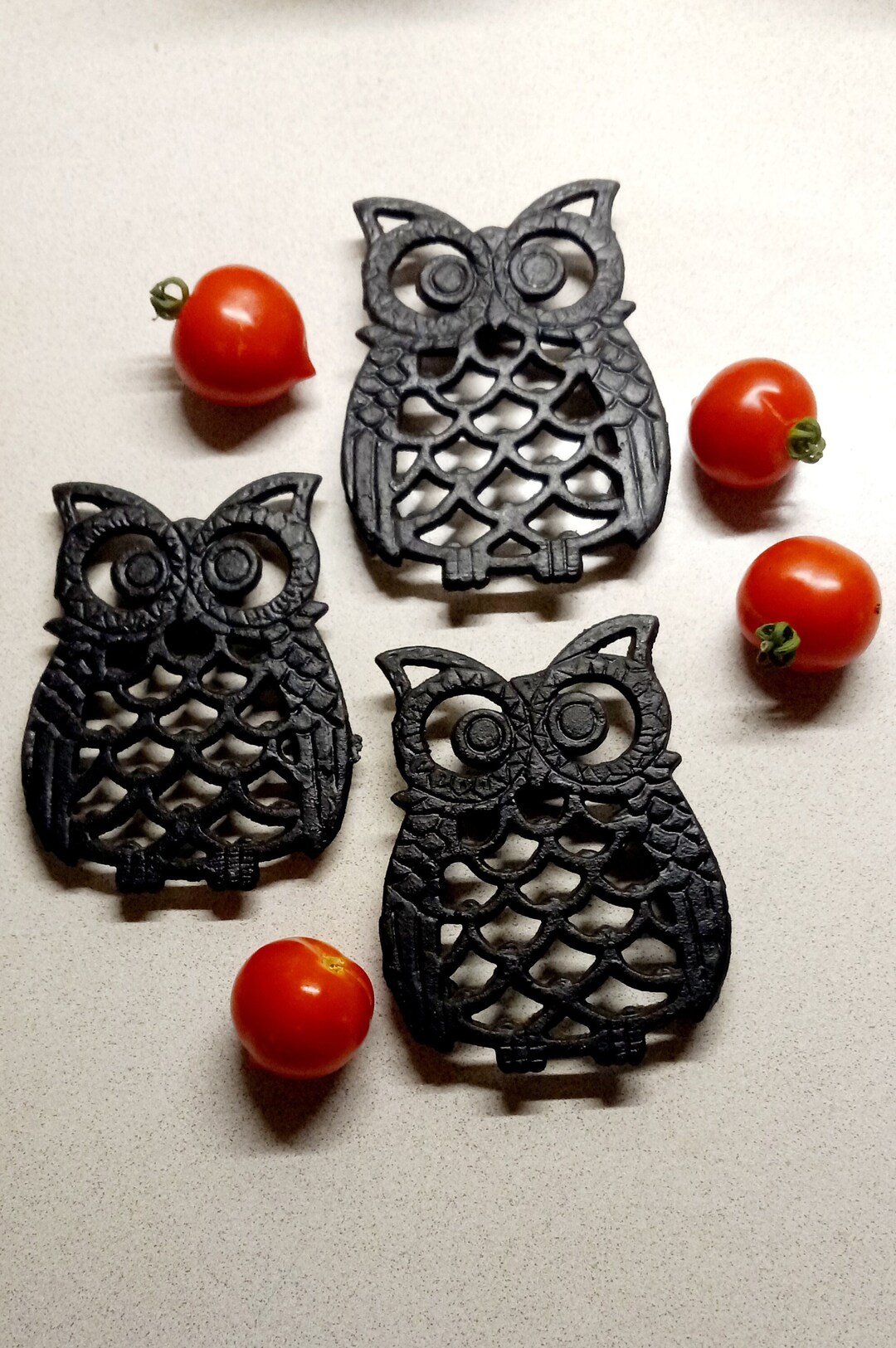 Cast Iron Owls, Set of 3, Wall Decor, Trivet, Vintage - Etsy