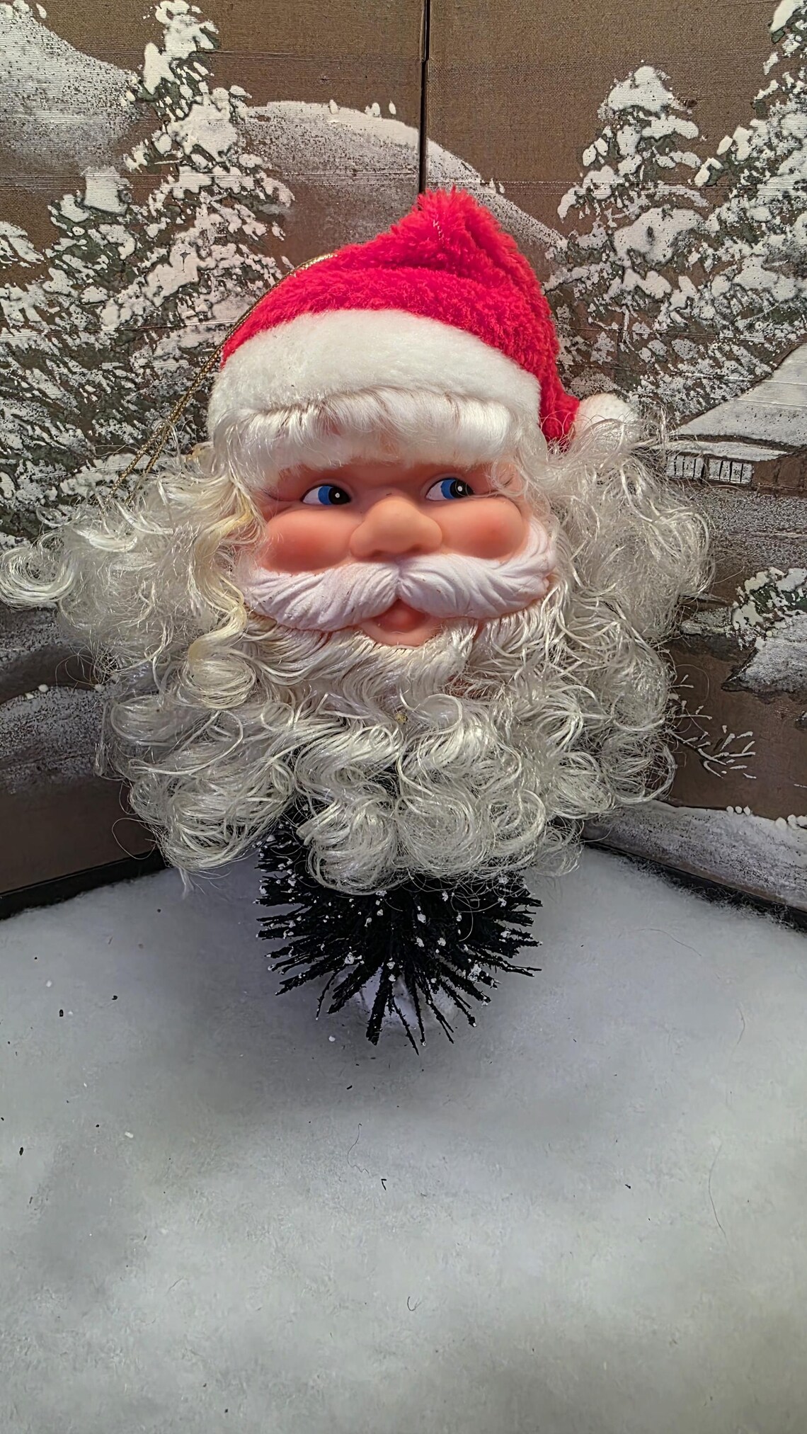 Vintage Santa Head Tree Topper/ornament - Etsy