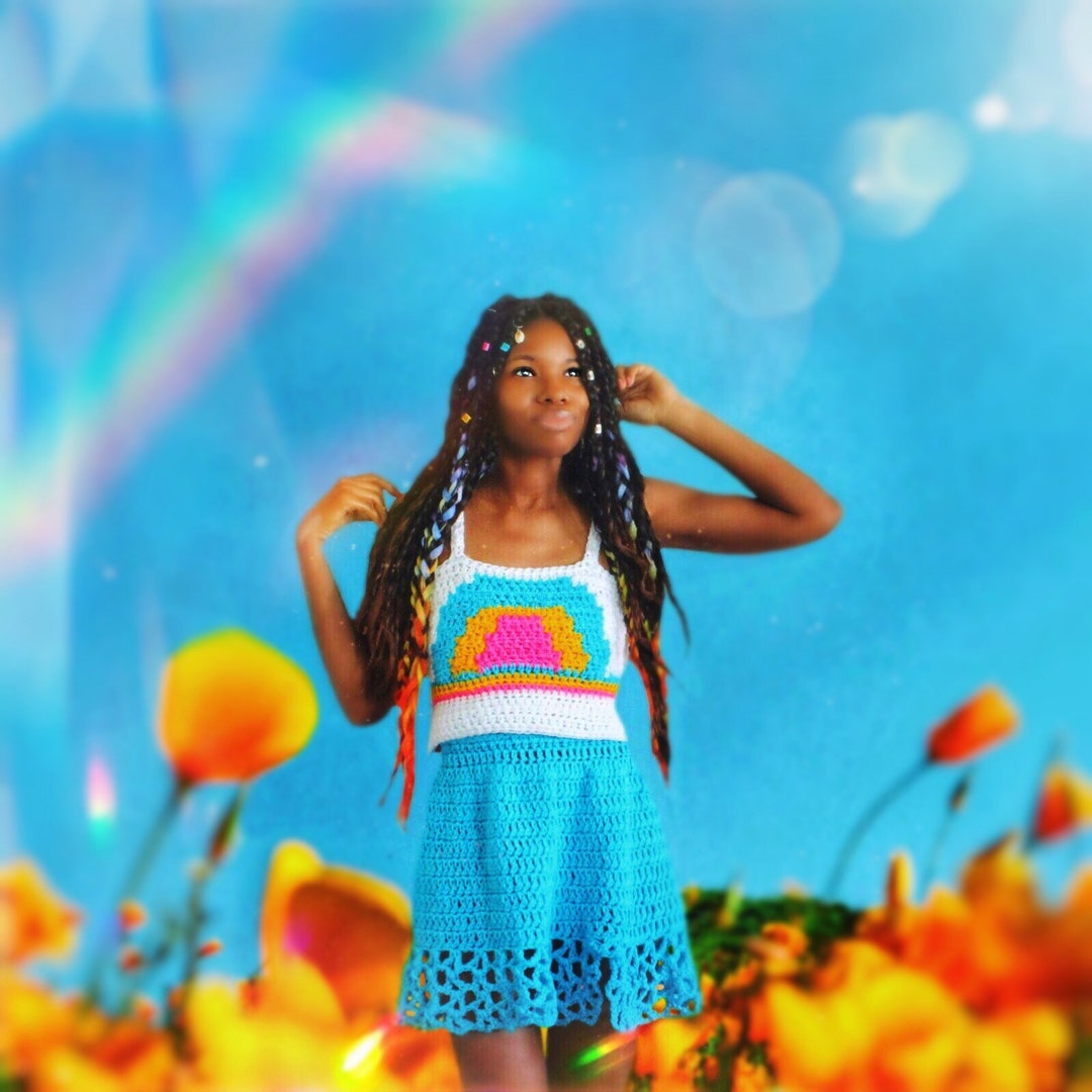 The Be A Rainbow Crochet Top Pattern. Instant Download! - Etsy