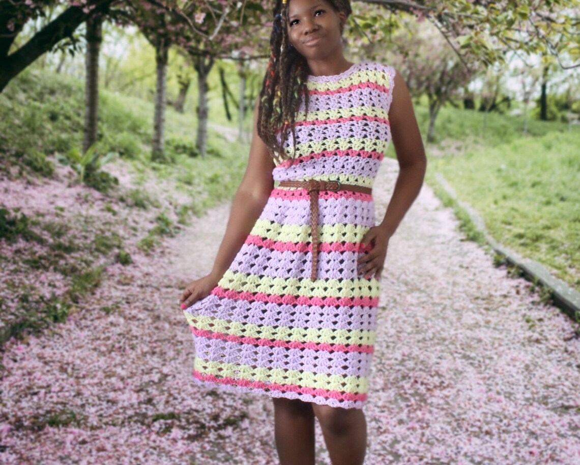 The Spring Garden Crochet Dress Pattern Instant Download | Etsy