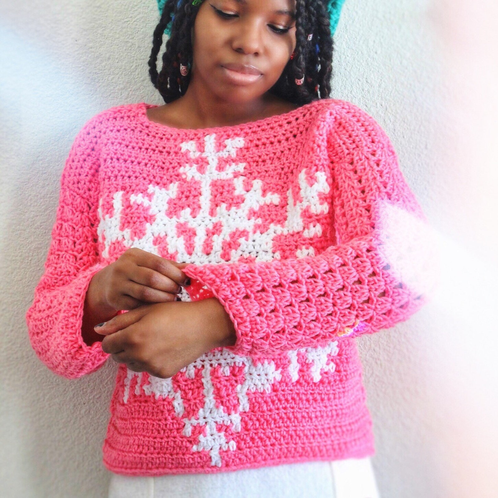 The Snowflake One Crochet Sweater Pattern. Instant Download | Etsy