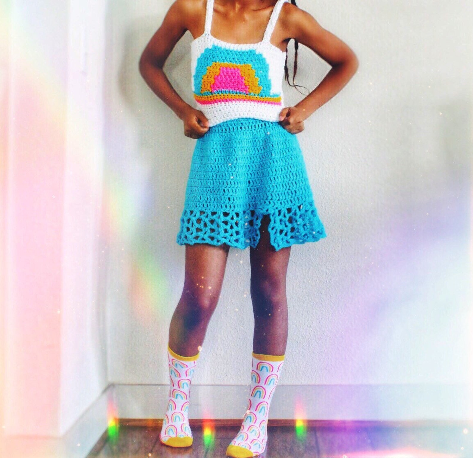 The Be A Rainbow Crochet Top Pattern. Instant Download! - Etsy