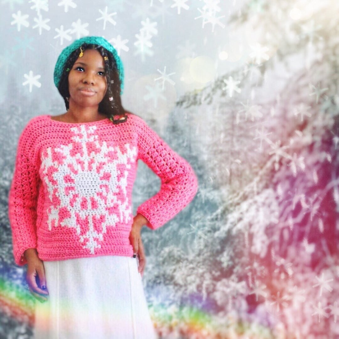 The Snowflake One Crochet Sweater Pattern. Instant Download! - Etsy