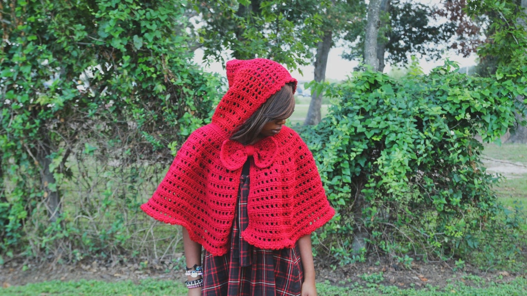 The Red Riding Hood Crochet Cape Pattern. Digital Download! - Etsy