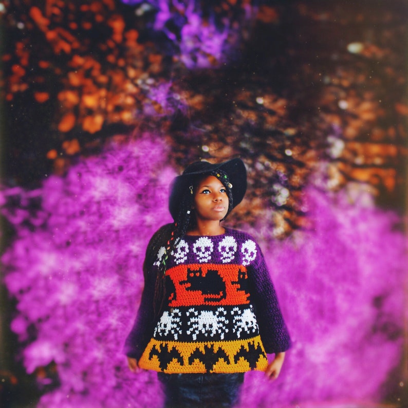 The Spooky Crew Crochet Sweater Pattern. Instant Download - Etsy