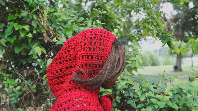 The Red Riding Hood Crochet Cape Pattern. Instant Download | Etsy