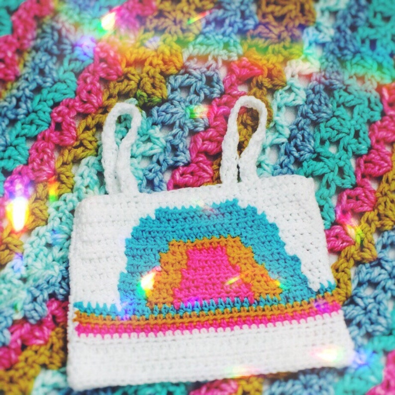 The Be A Rainbow Crochet Top Pattern. Instant Download! - Etsy
