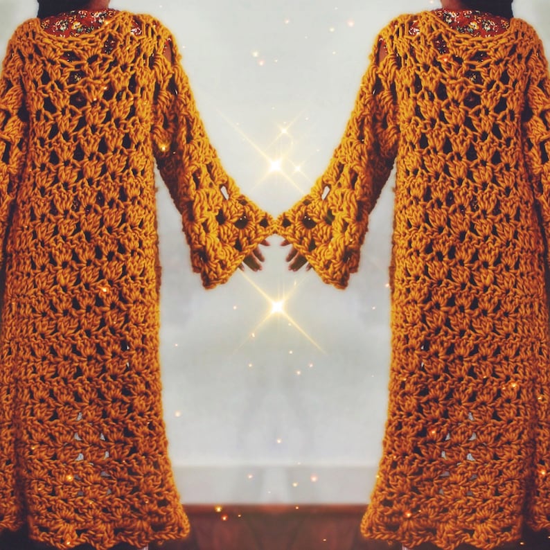 The Alaric Crochet Duster Cardigan Pattern. Instant Digital Download ...