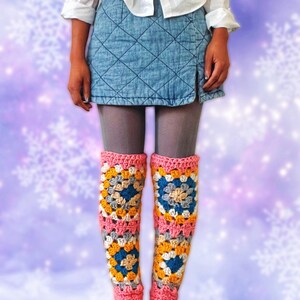The Granny Square Knee High Crochet Socks. Digital Crochet Pattern. - Etsy