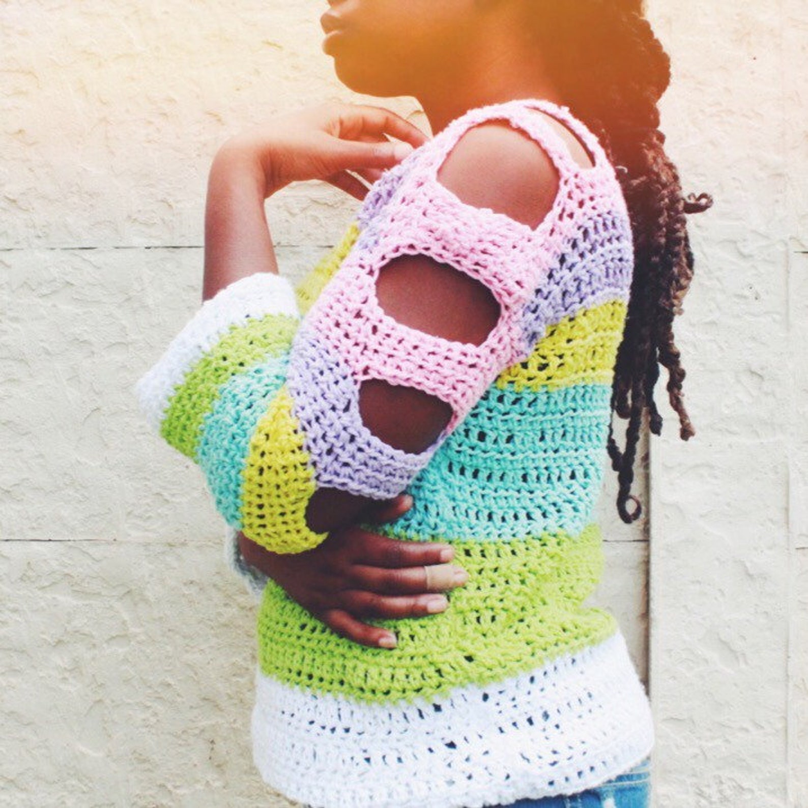 The Rainbow Connection Crochet Top Pattern. Instant Download - Etsy