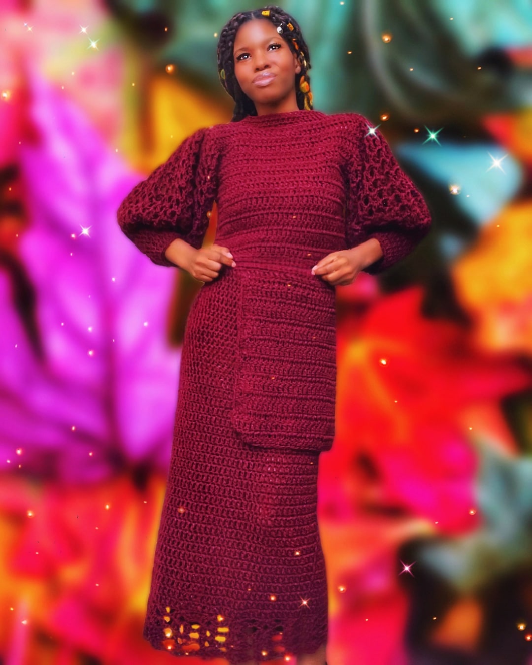 2 Patterns in 1. the Sybella Crochet Skirt and Crochet Sweater Matching ...