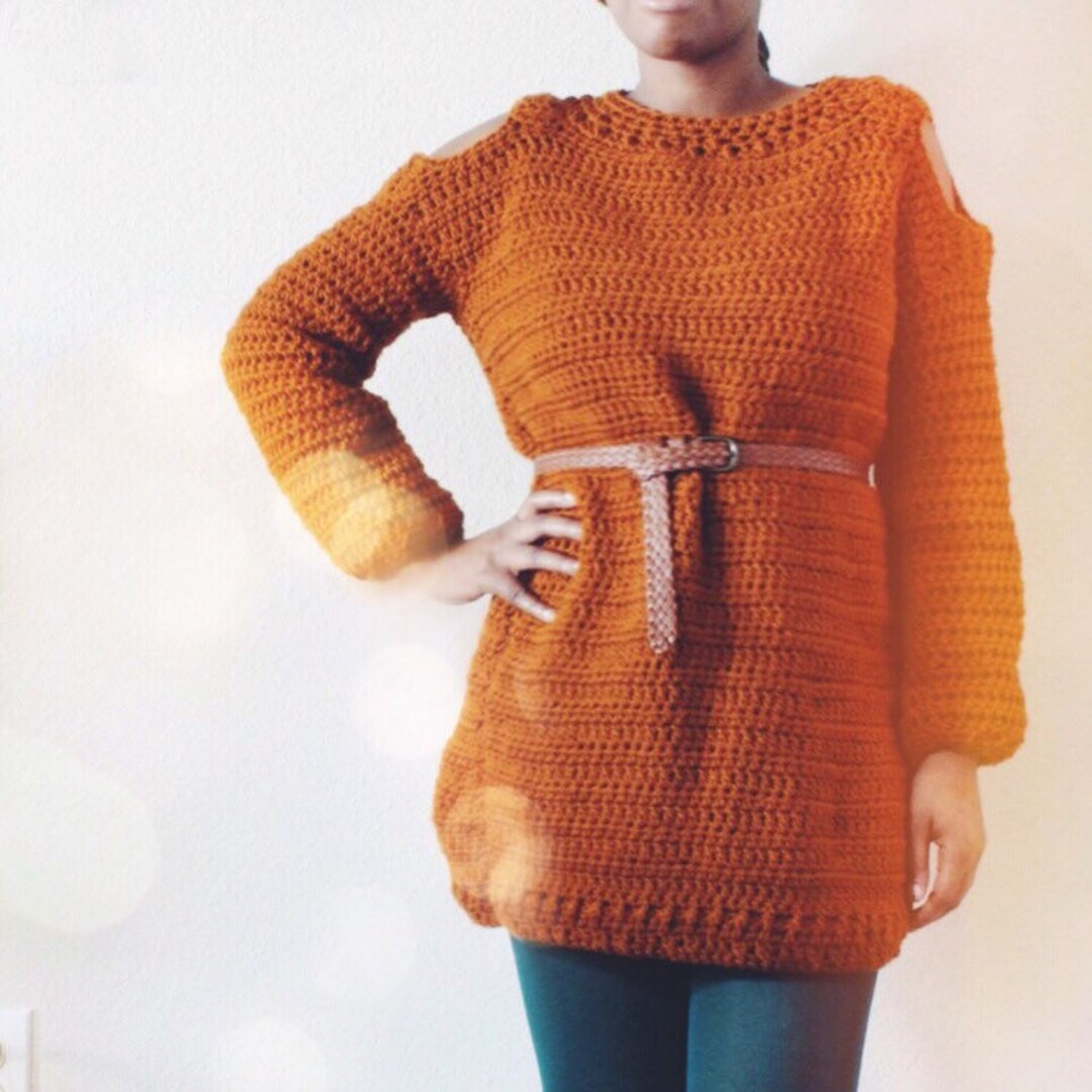The Golden of Apples Crochet Sweater Dress Pattern. Instant Download ...