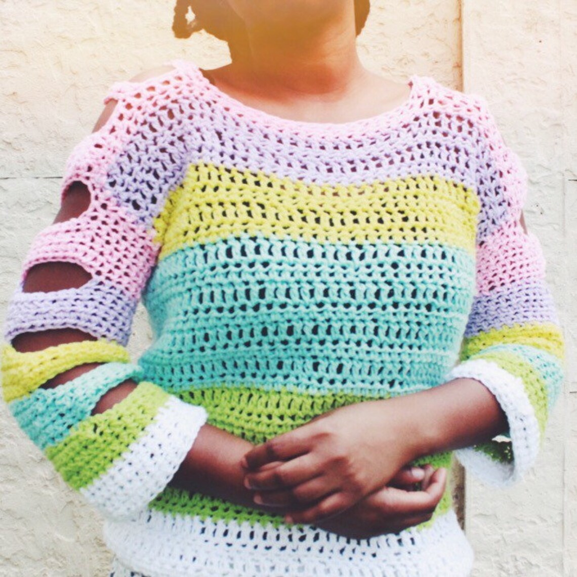 The Rainbow Connection Crochet Top Pattern. Instant Download - Etsy