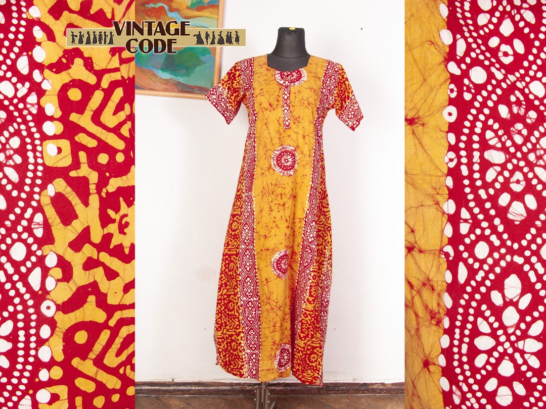 Simple Indian Cotton Kaftan Caftan Dress / Oriental India Caftan Dress ...