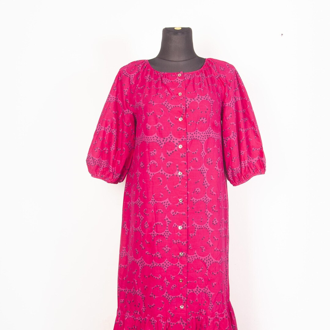 Fuchsia Pink Marimekko 60s Love Letter Rakkauskirje Tarha Pattern ...