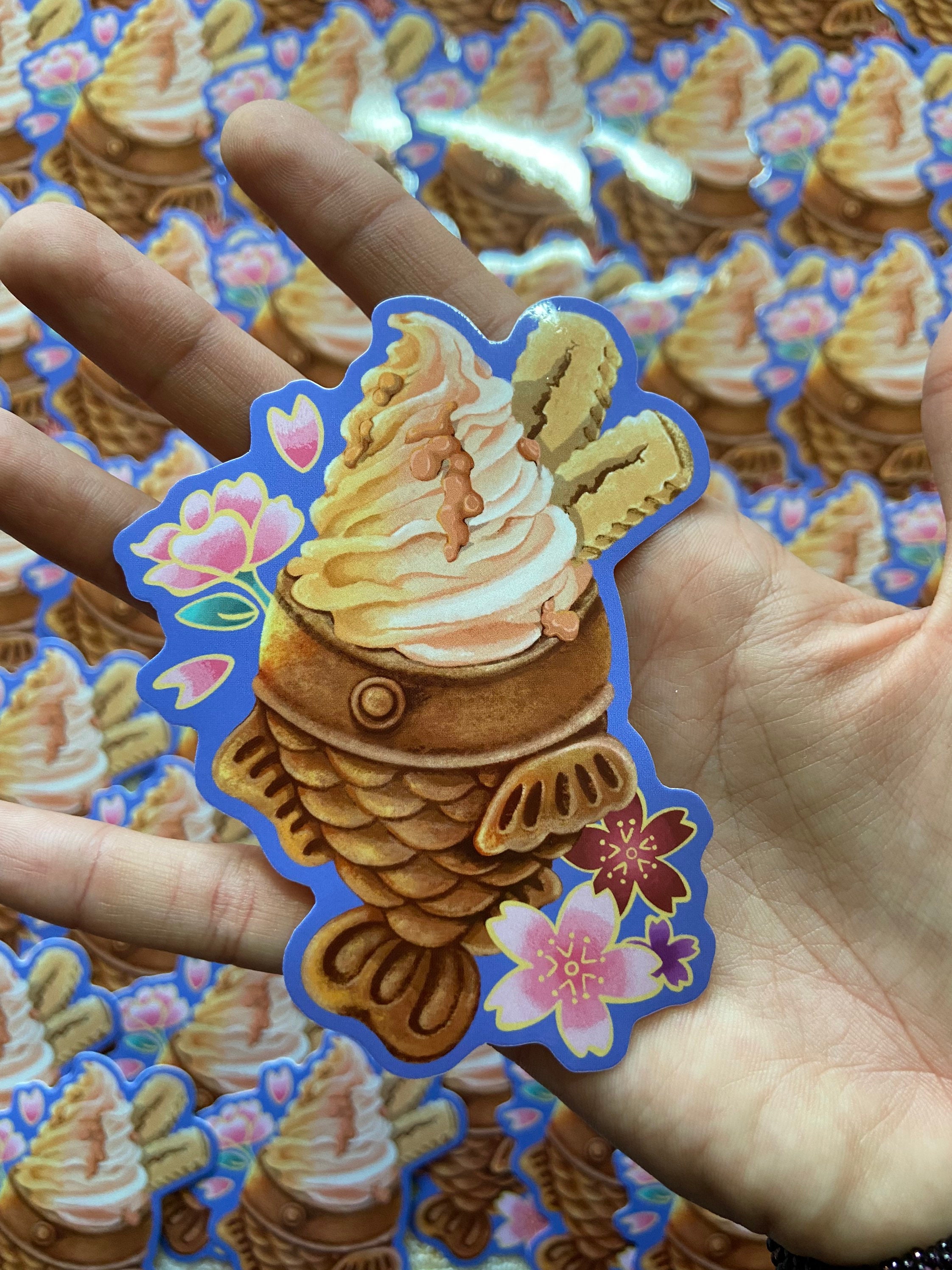 Sticker Okinawa Salt Cookie Ice Cream Taiyaki - Etsy