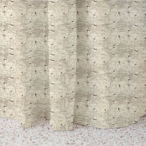 Shower Curtain Topo Map - Etsy