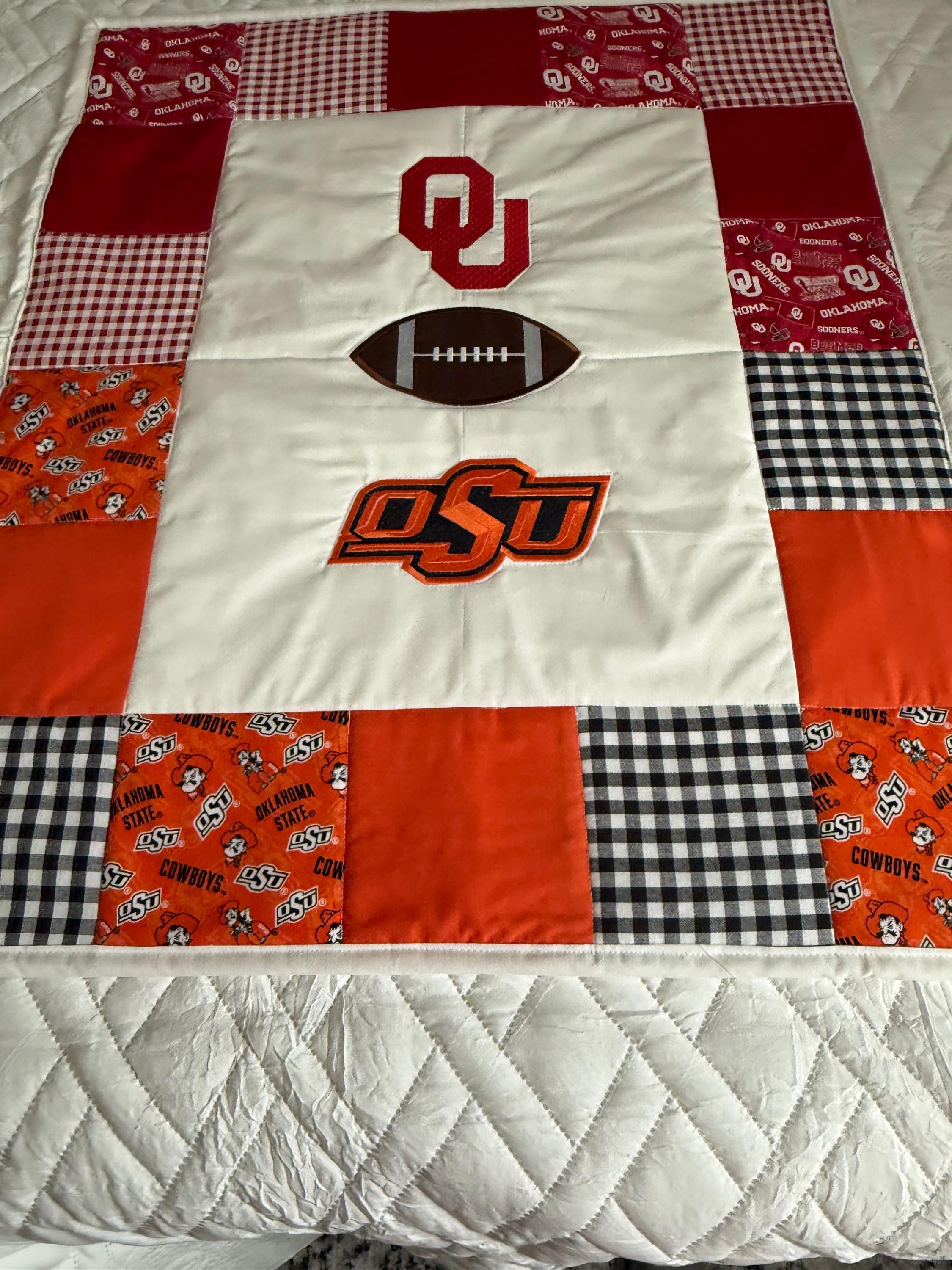 OU/OSU House Divided Baby Quilt - Etsy
