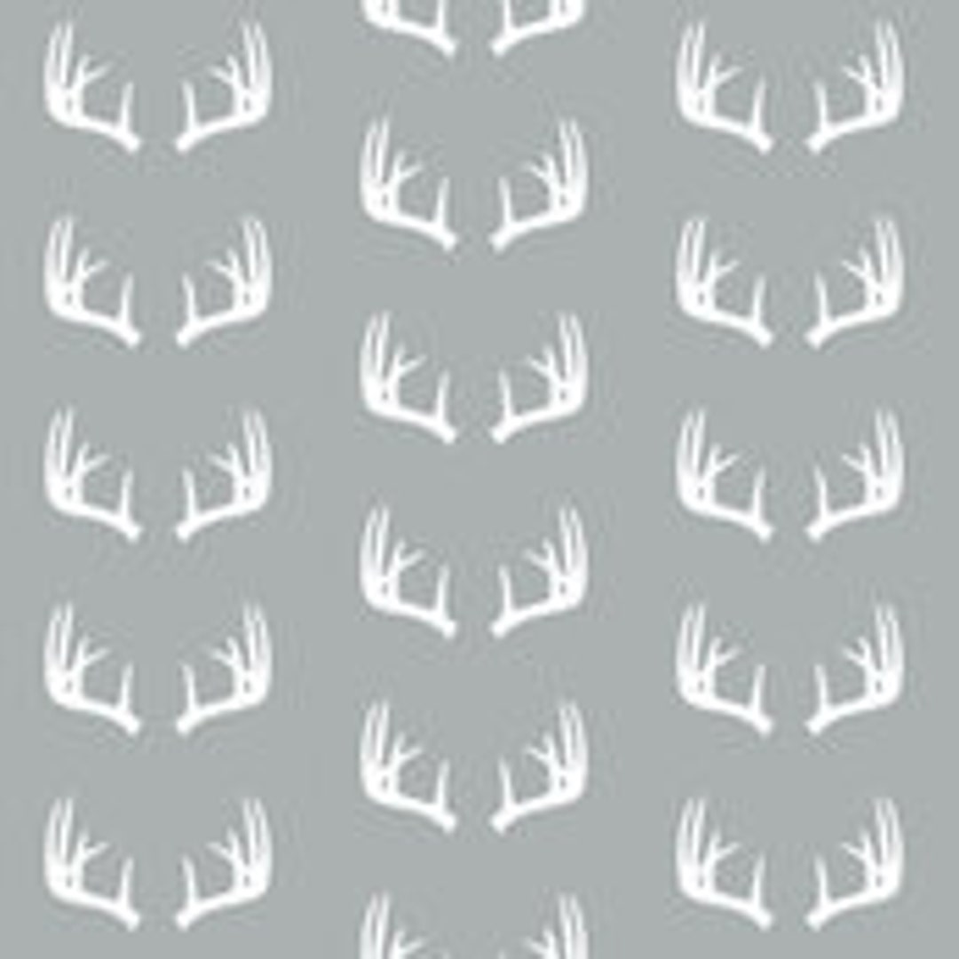 Gray Antler Fabric - Etsy