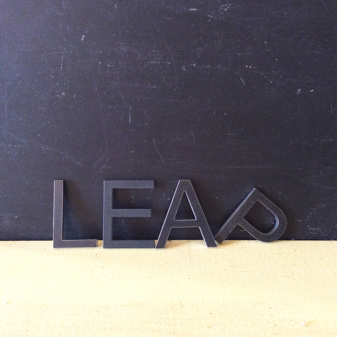 Small 1.5" Black Metal Letters, LEAP, Art Projects, Assemblage, Art ...