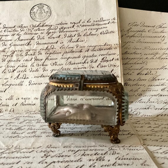 Antique French Ormolu Casket Jewelry Box, Pont Alexan… - Gem