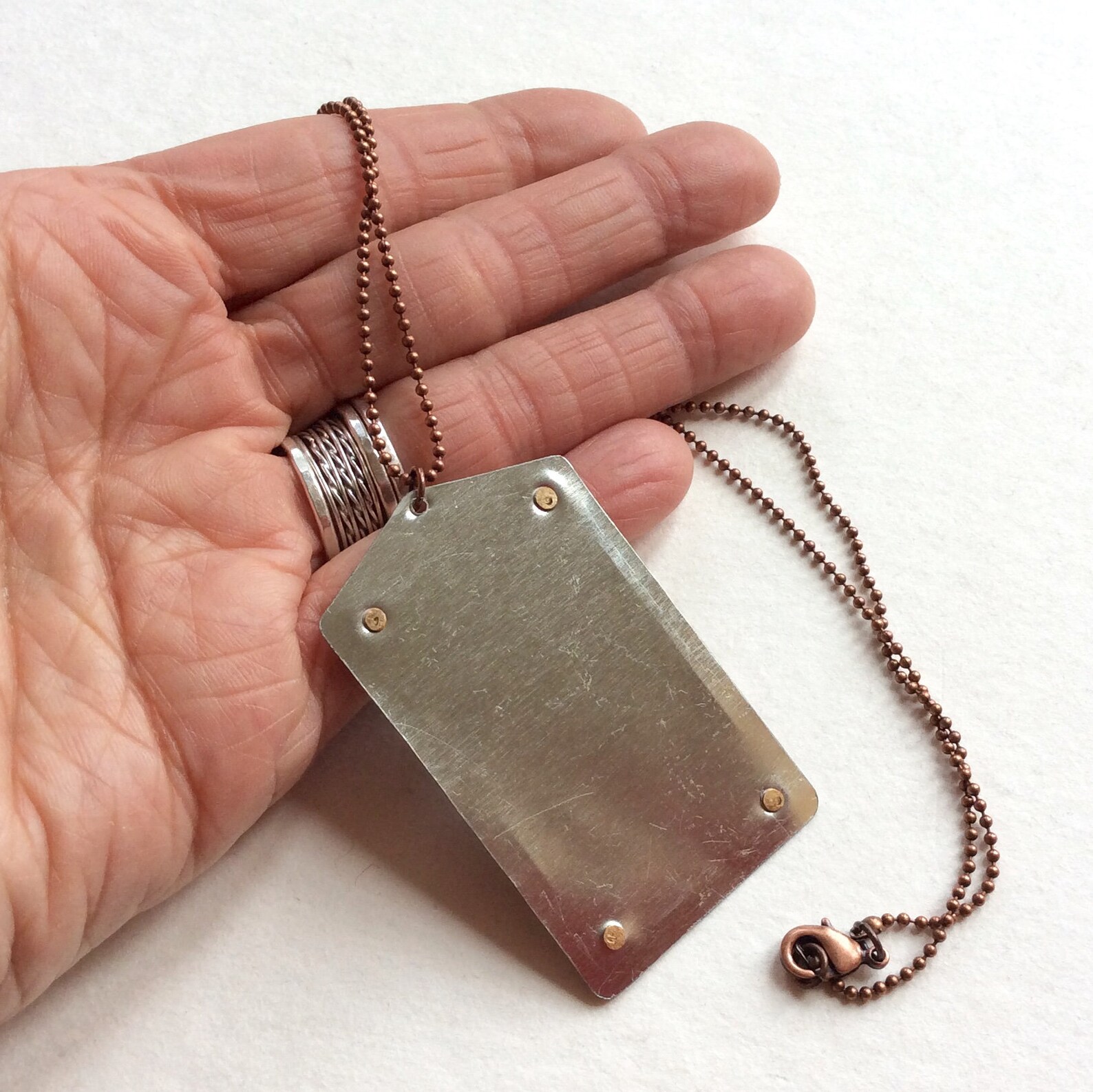 Vintage Tin Necklace Repurposed Vintage Tin Pendant Classic - Etsy UK