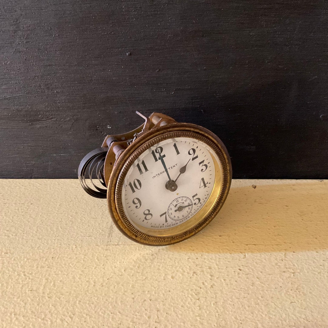 Vintage Clock Movement, New Haven Clock Co, Gears and Sprockets ...