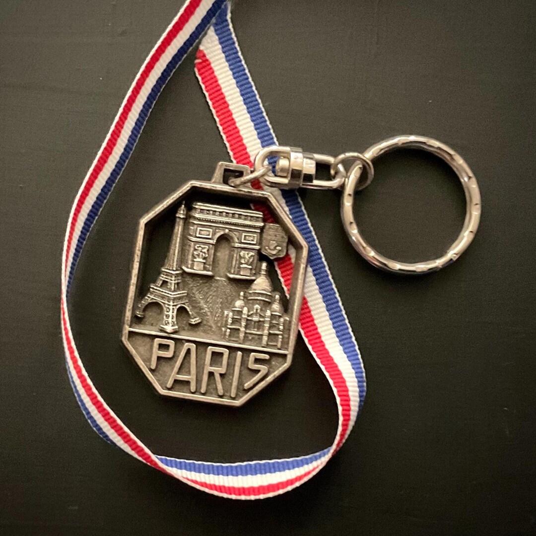 Vintage Paris, France Key Ring, Eiffel Tower Paris Landmarks, Made in ...