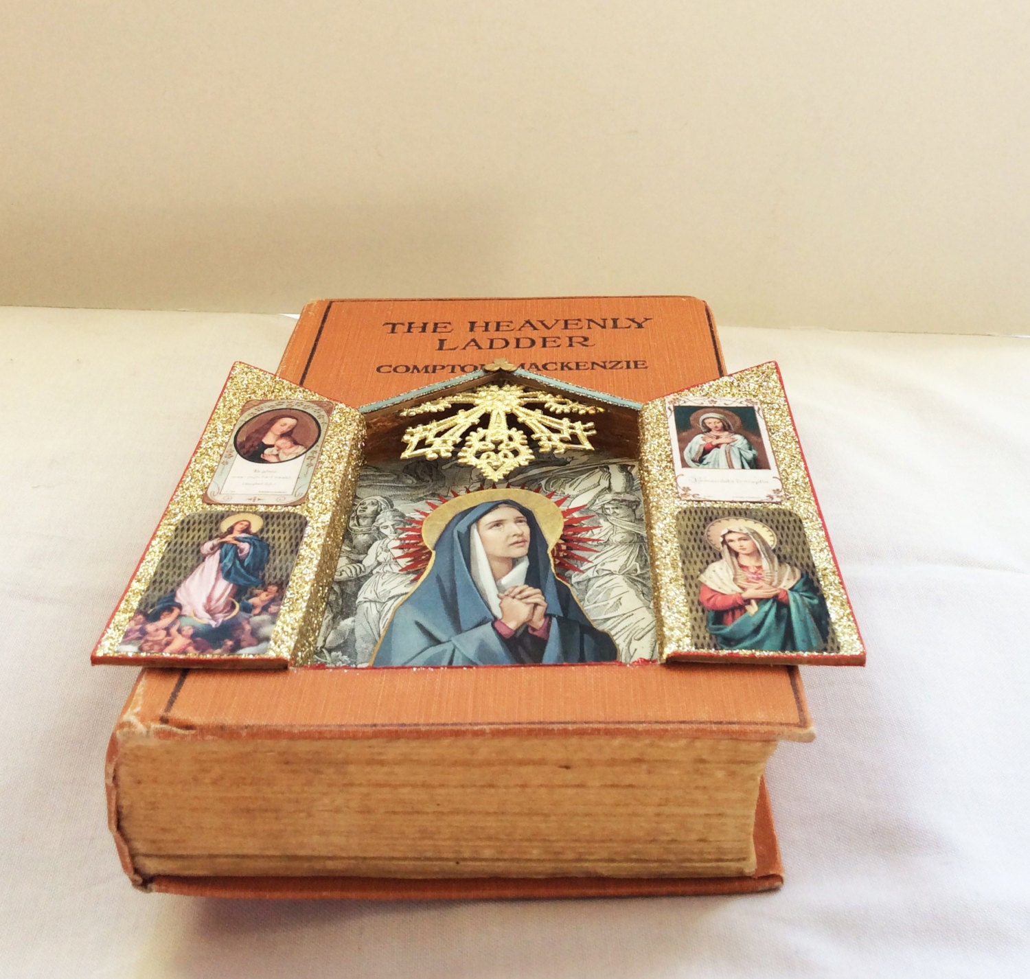 Upcycled Religious Shadow Box From Book Assemblage - Etsy