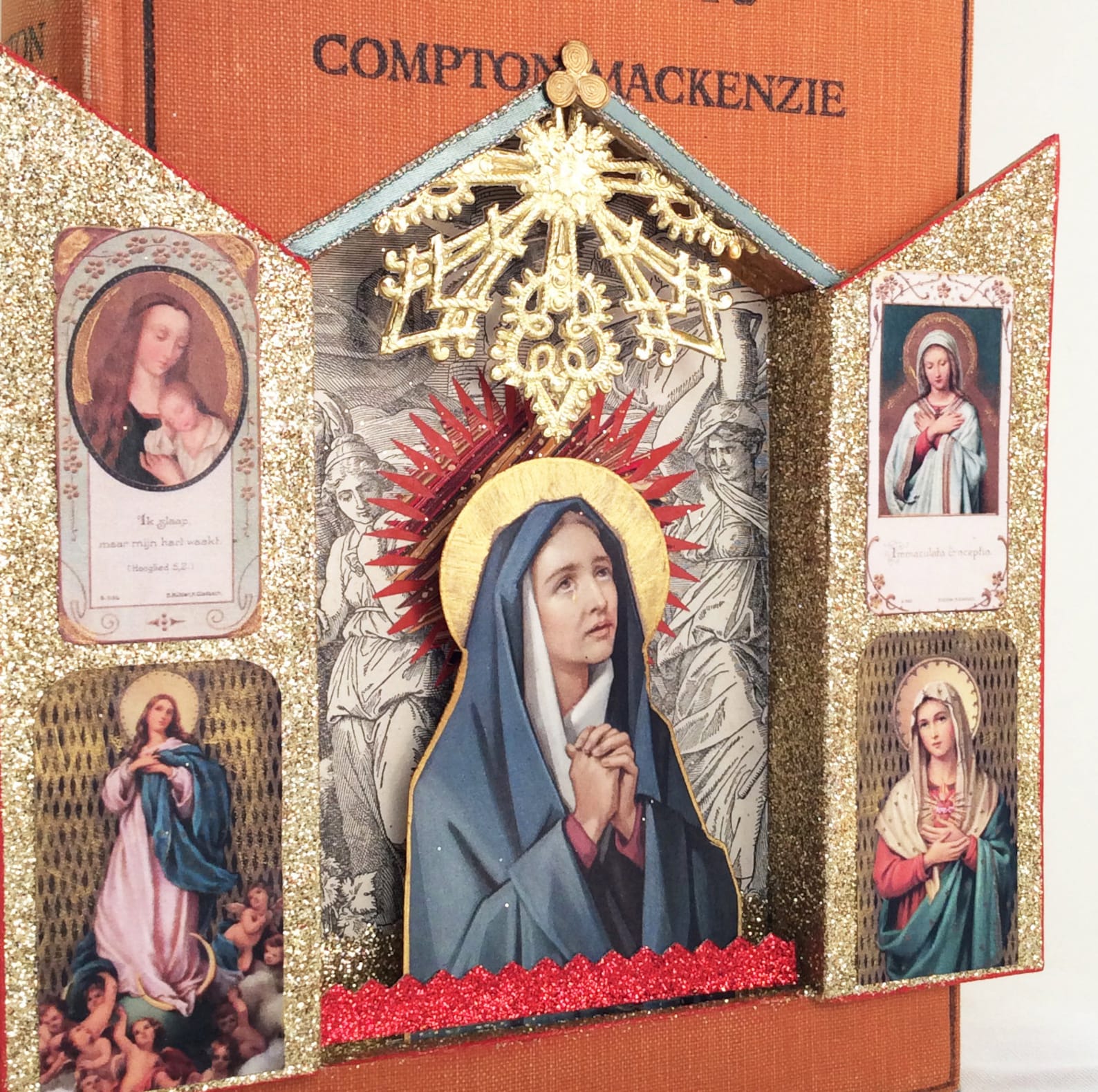 Upcycled Religious Shadow Box From Book Assemblage - Etsy