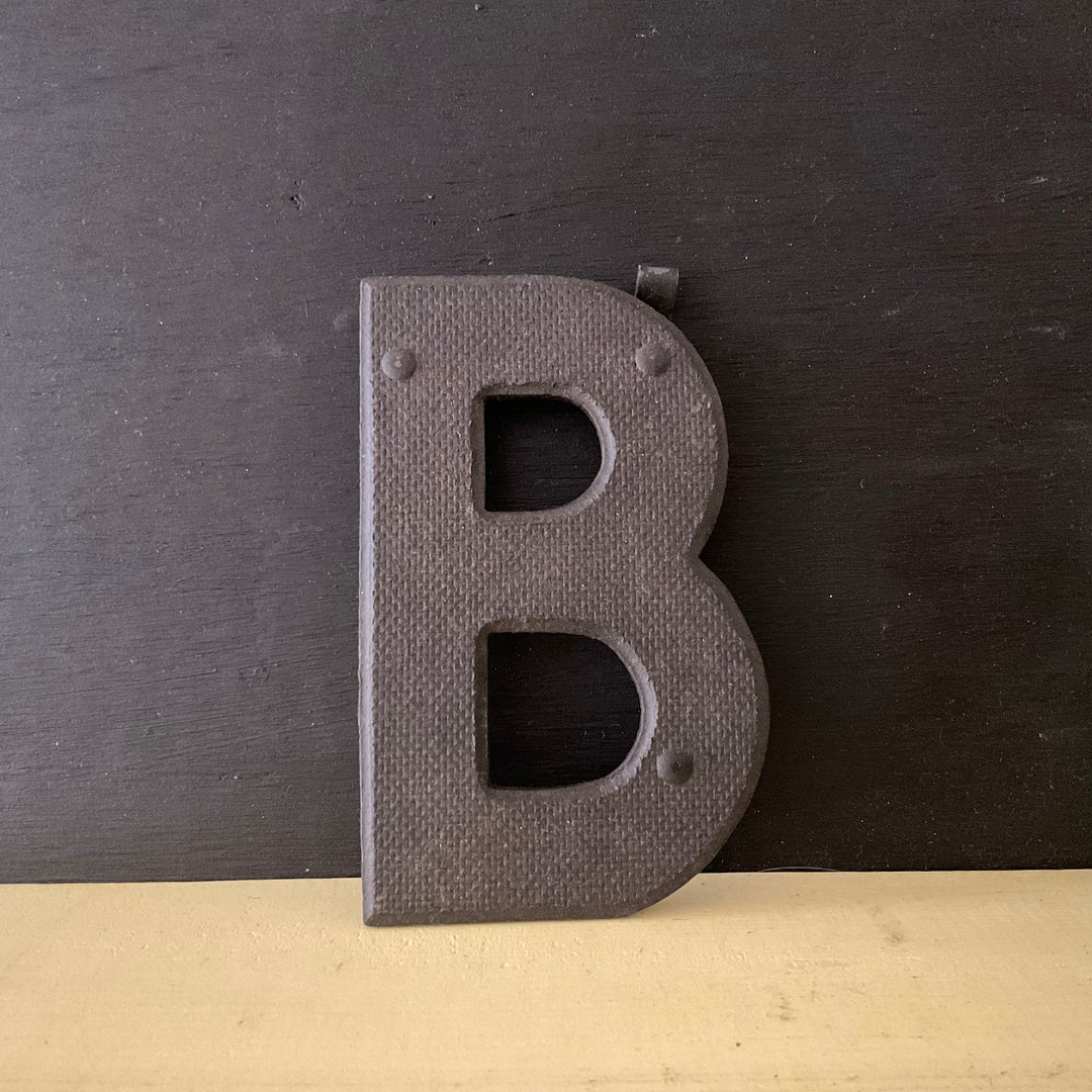 Textured 6 Letter B, Matt Black Sign Letter B, Composite Material ...