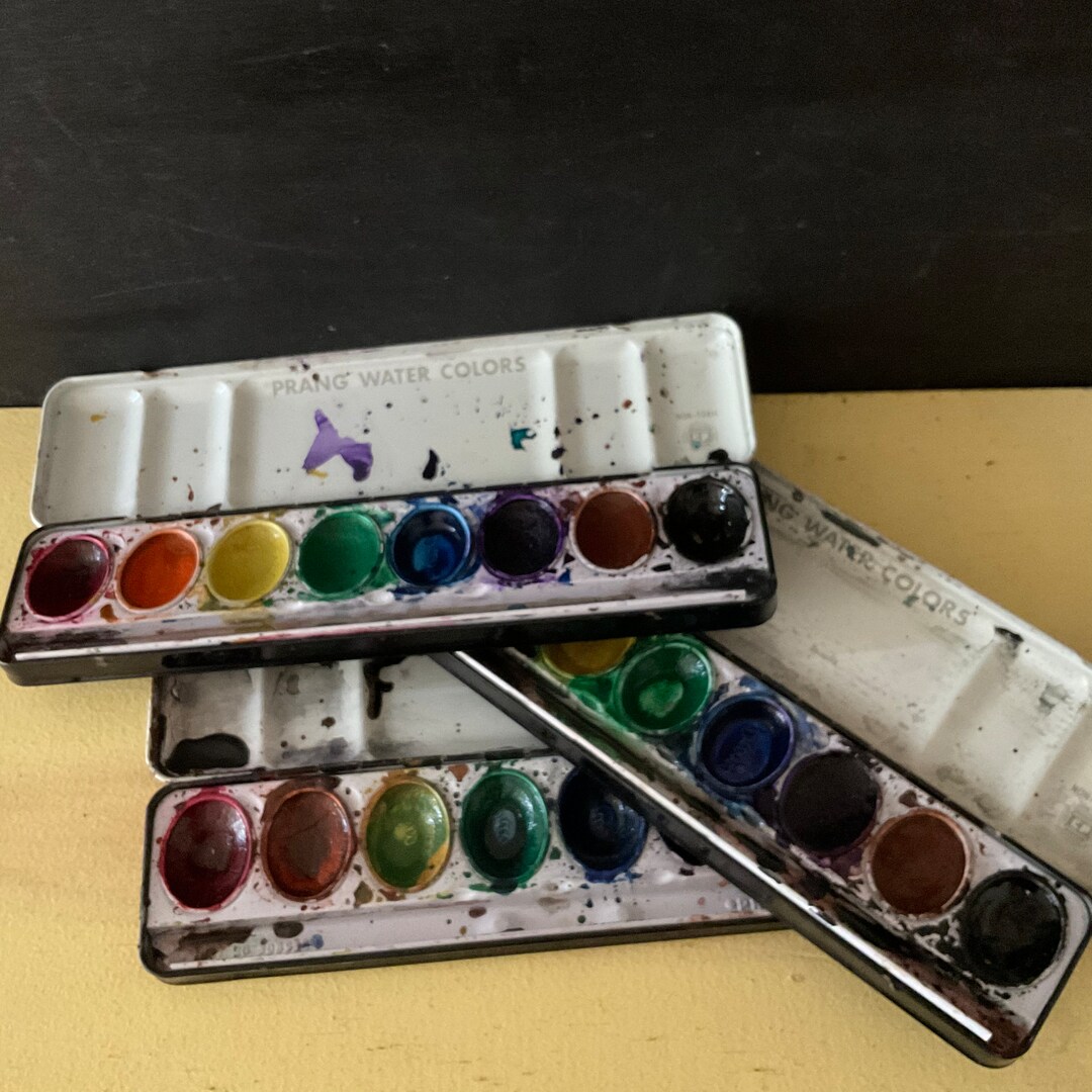 3 Vintage Prang Watercolor Sets, Non-toxic, 8 Colors, American Crayon ...