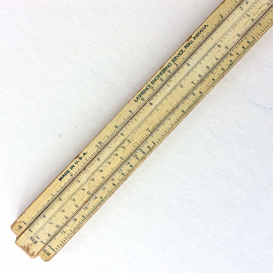 3 Vintage Rulers 96 Lufkin Folding Ruler Wood Slide Rule | Etsy